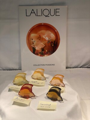 Lalique France Crystal Fish Figurine Collection Poissons Grey or Smoke ...