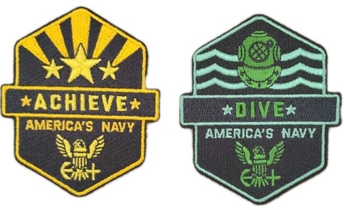 Americas NAVY Dive And Achieve Set Of 2 Patches | eBay