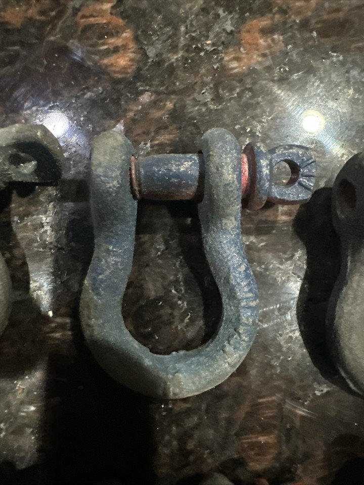 Lot 6 Four SWL 1/2T Galvanized Screw Pin Anchor Shackles | eBay