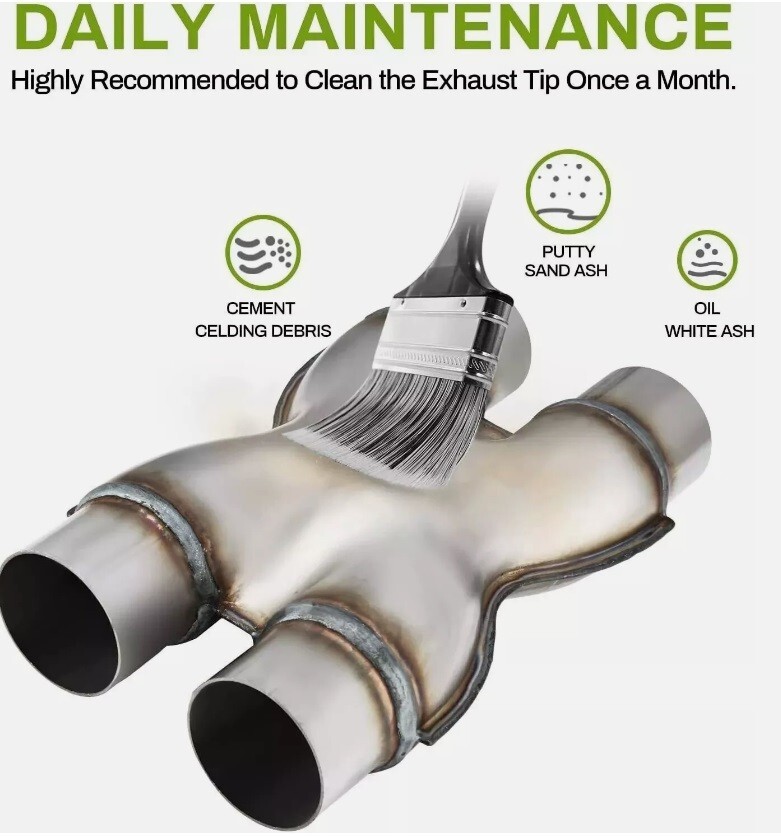 X-pipe 3" Universal exhaust pipe 304 stainless steel | eBay