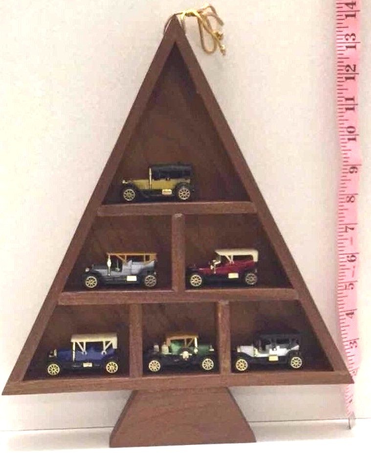 Vintage Model Antique Cars Wooden Display Shelf 6 Cars Readers Digest ...