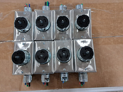 1-Hubbell CS8369 Locking Receptacle, 50 amp, 3 Phase 250V, 3 Pole 4 ...