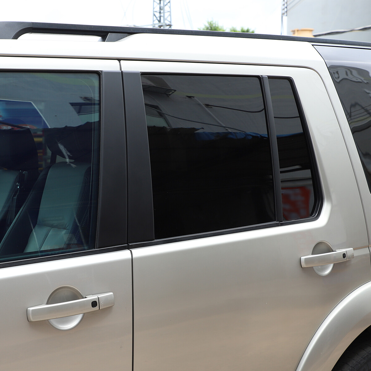 6PCS Matte Black Window Pillar Trim Cover for Land Rover Discovery LR3 ...