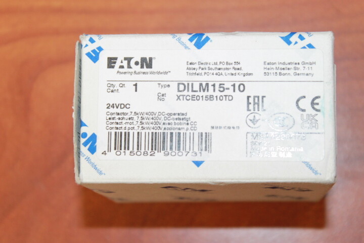 Eaton Xtce015b10 Contactor 3 Pole 15 Amp XTCE015B10TD for sale online ...