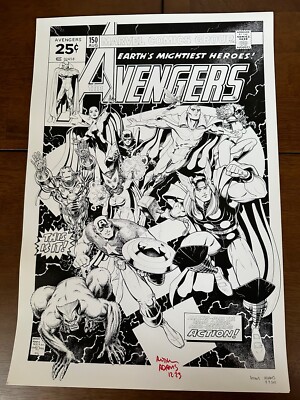 Avengers #150 Recreation 2011 13X19 Signed Art Print by Arthur Adams | eBay