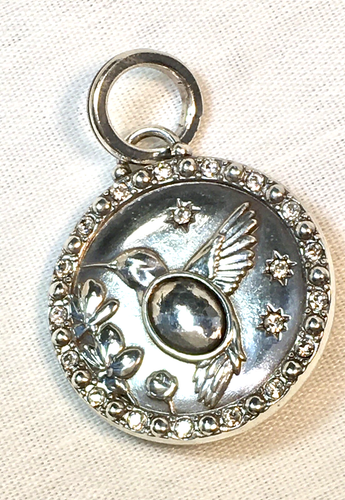 Silver Tone Hummingbird Pendant/Charm With Crystals, 1-1/2 In | eBay