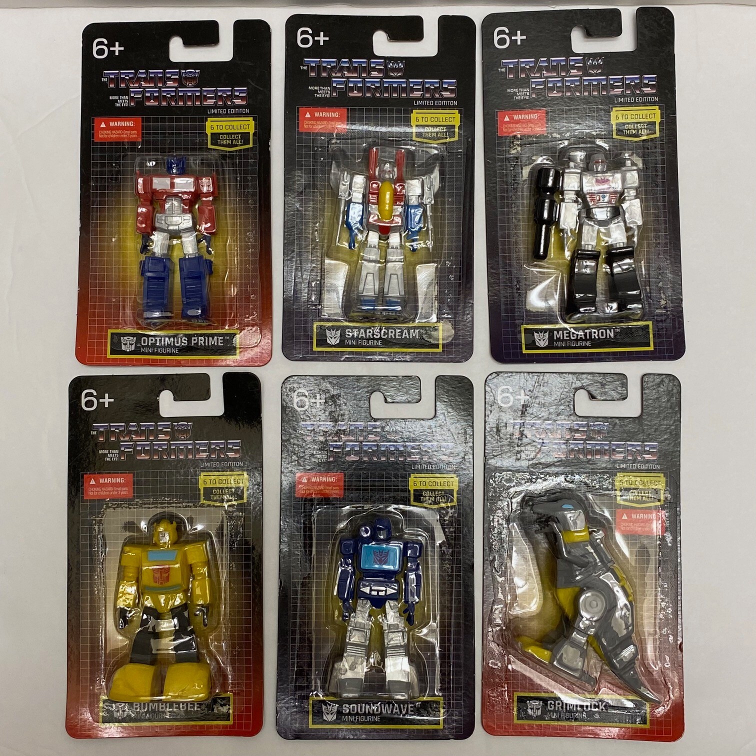 6/Lot Mini Figure Transformers Megatron Optimus Prime Bumble Bee ...