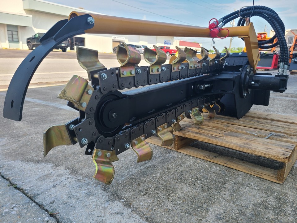 Mini Skid Steer Trencher Ditch Digger Attachment 36" Depth 6" Width ...