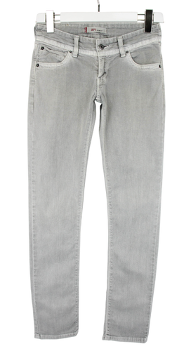 LEVI'S 571 Slim Fit Jeans Women's W27/L32 Zipper Fade Effect Denim Grey ...