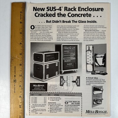 Mesa Boogie SUS-4 Rack Enclosure Original Magazine Print Ad | eBay