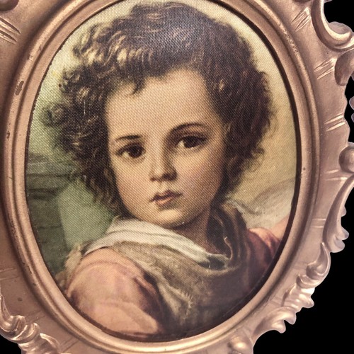 Vtg Music Box West Germany Pull String Silk Print Victorian Renaissance ...