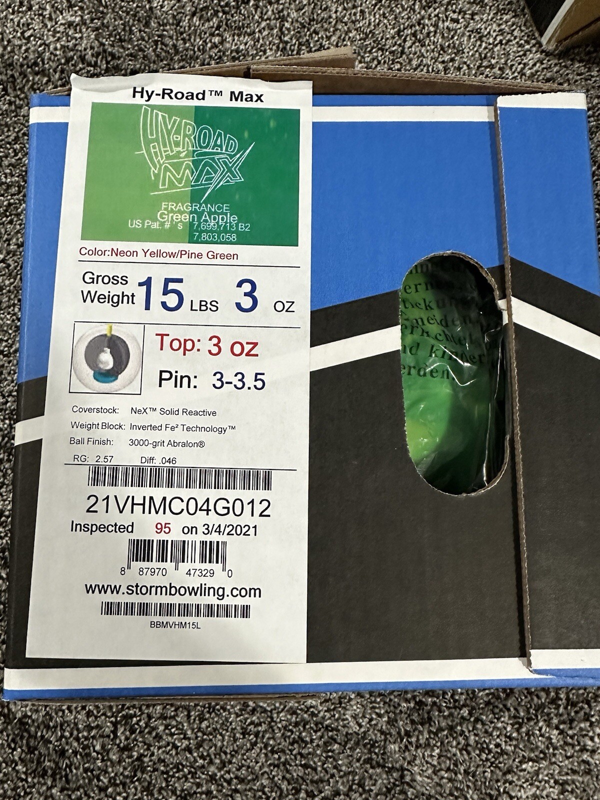 15lb NIB Storm HY-ROAD MAX New 1st Quality Bowling Ball EMERALD/LIME | eBay
