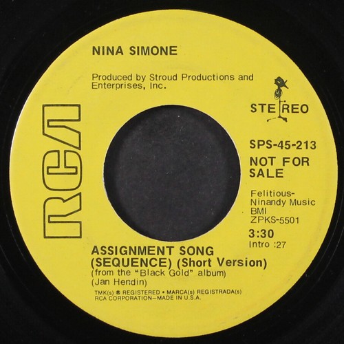 NINA SIMONE: assignment song / long RCA 7" Single 45 RPM | eBay