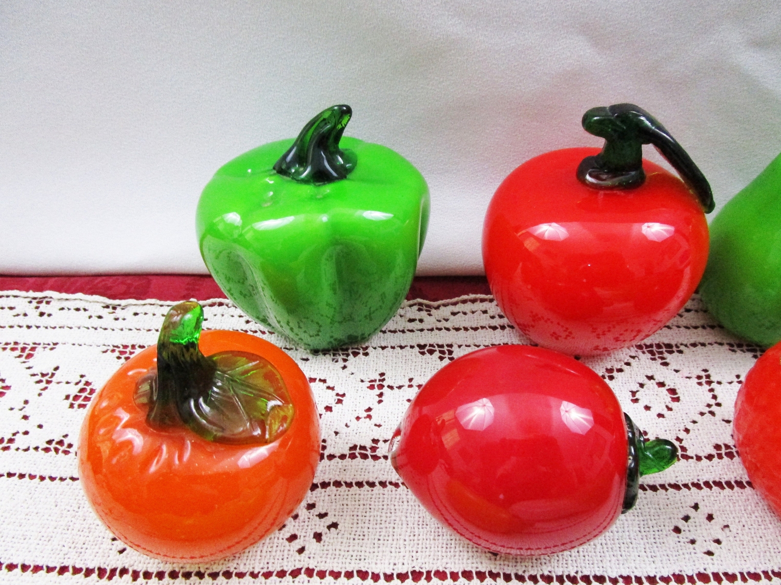 Vintage Murano Art Glass Fruits & Vegetables – 11 pcs Apple Banana ...