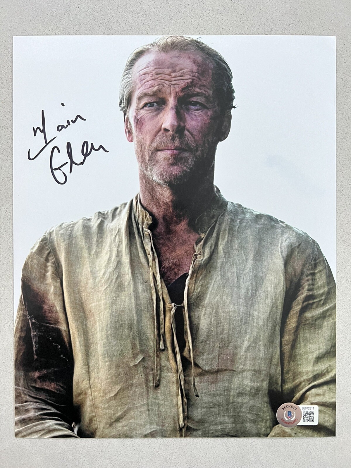 Iain Glen autographed signed 8x10 photo Beckett BAS COA Jorah Mormont ...