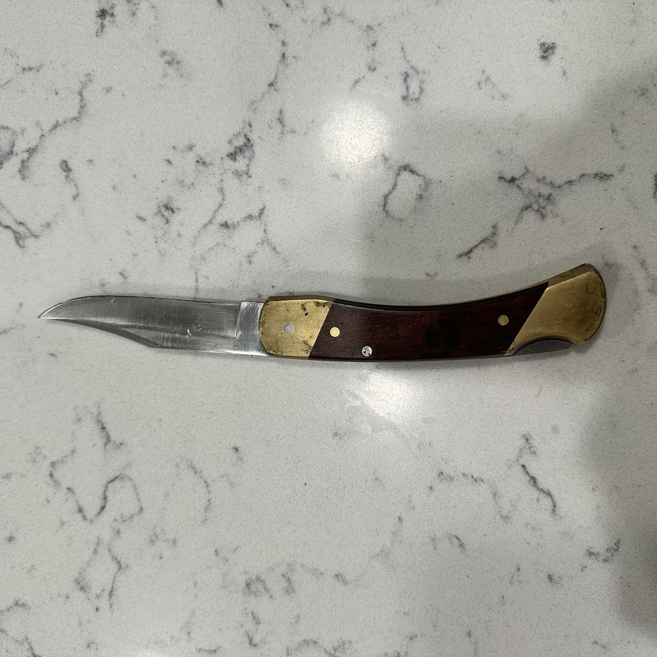 Vintage Schrade Uncle Henry LB7 USA Folding Lockback Knife + Leather ...