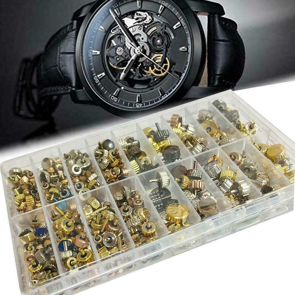 150pcs/Kit Mixed Silver Gold Watch Stem Crown Repair Set Parts ...