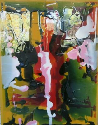 Rachel Rush Passionfruit Acrylic Canvas New Zealand artist painting ...