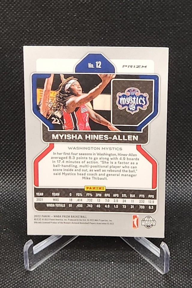 2022 Panini Prizm WNBA #12 Myisha Hines-Allen White Sparkle Prizm SP | eBay