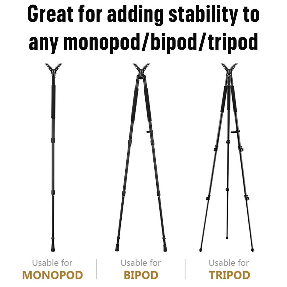 3/8" & 1/4" Bolt V Yoke Gun Rest Mount Camera Thread Bipod Tripod ...