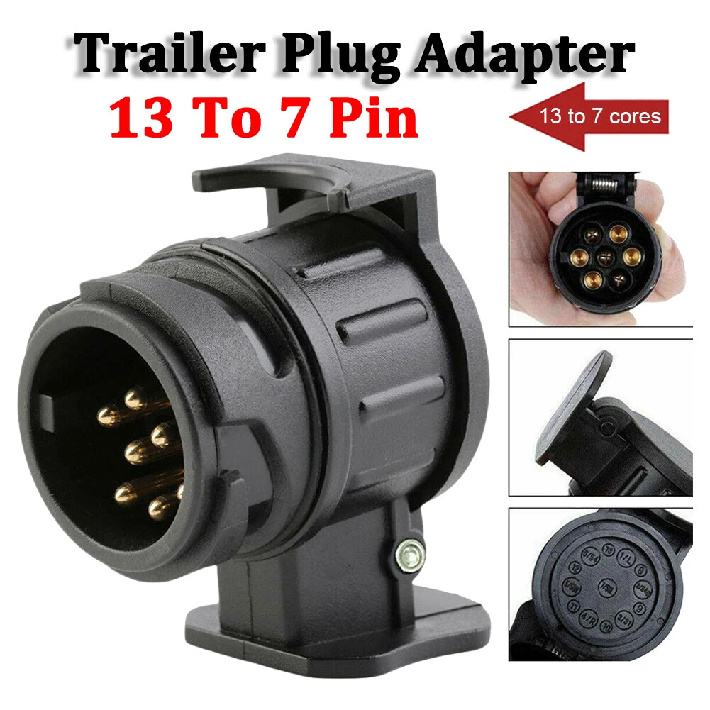 13 to 7 Pin Trailer Truck Electric Towing Converter Tow Bar Plug ...