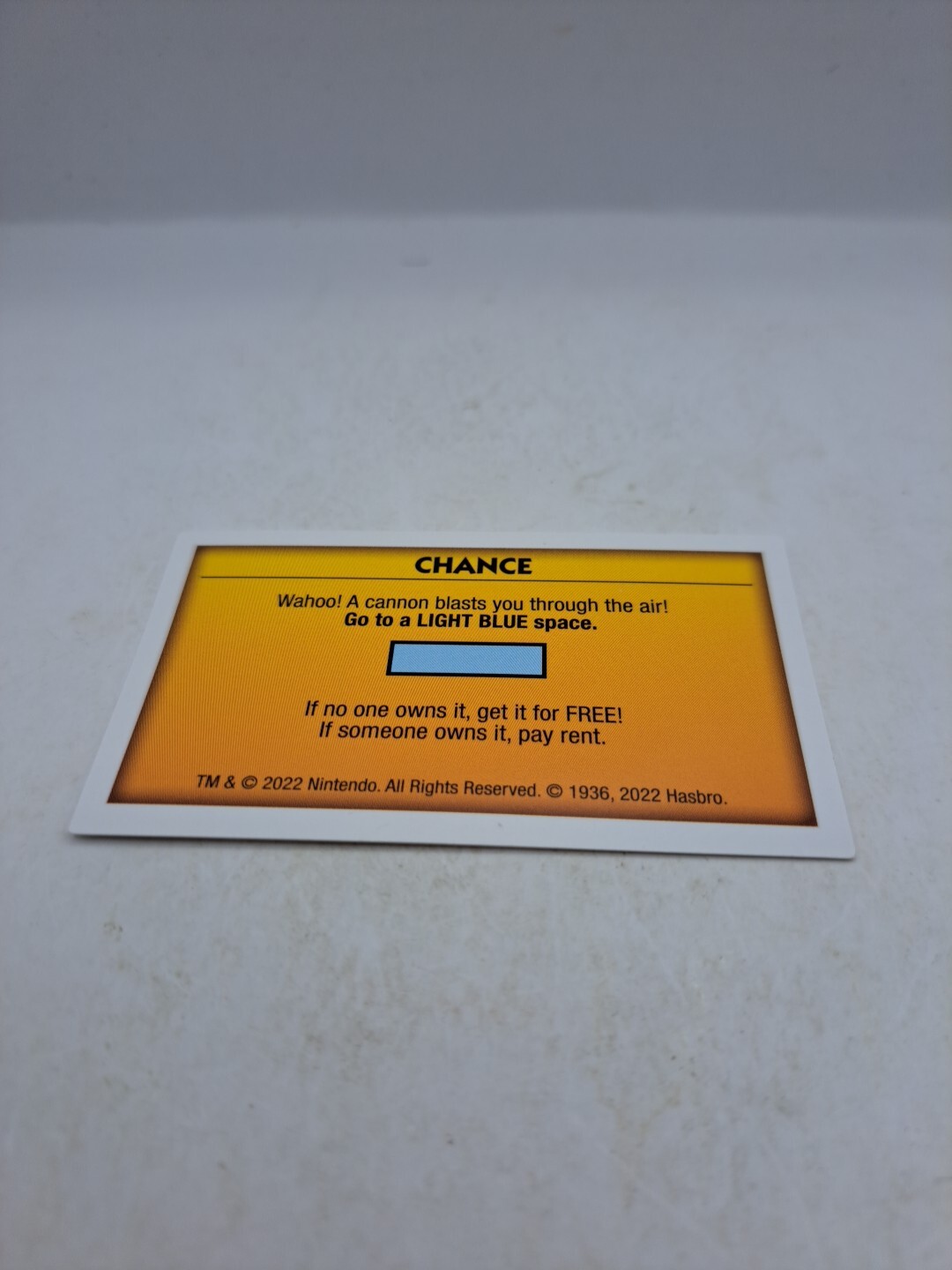Monopoly Junior Super Mario Board Replacement Parts Chance Card Light ...