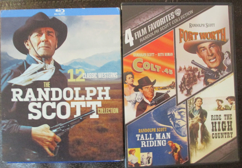RANDOLPH SCOTT WESTERN COLLECTION - 12 CLASSICS- Blu-ray + DVD 4 Film ...