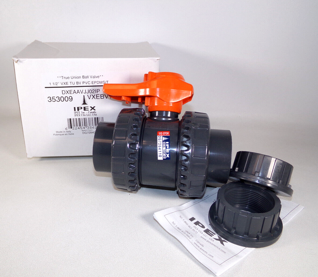 IPEX VXE Series 1-1/2" True Union Ball Valve VXEBV107 353009 single for ...