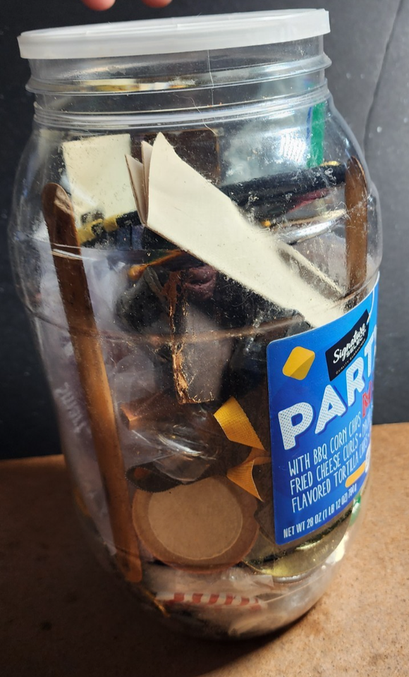 Big Junk Drawer / Junk Jar Lot - Pins, buttons, Patches, Jewelry ...