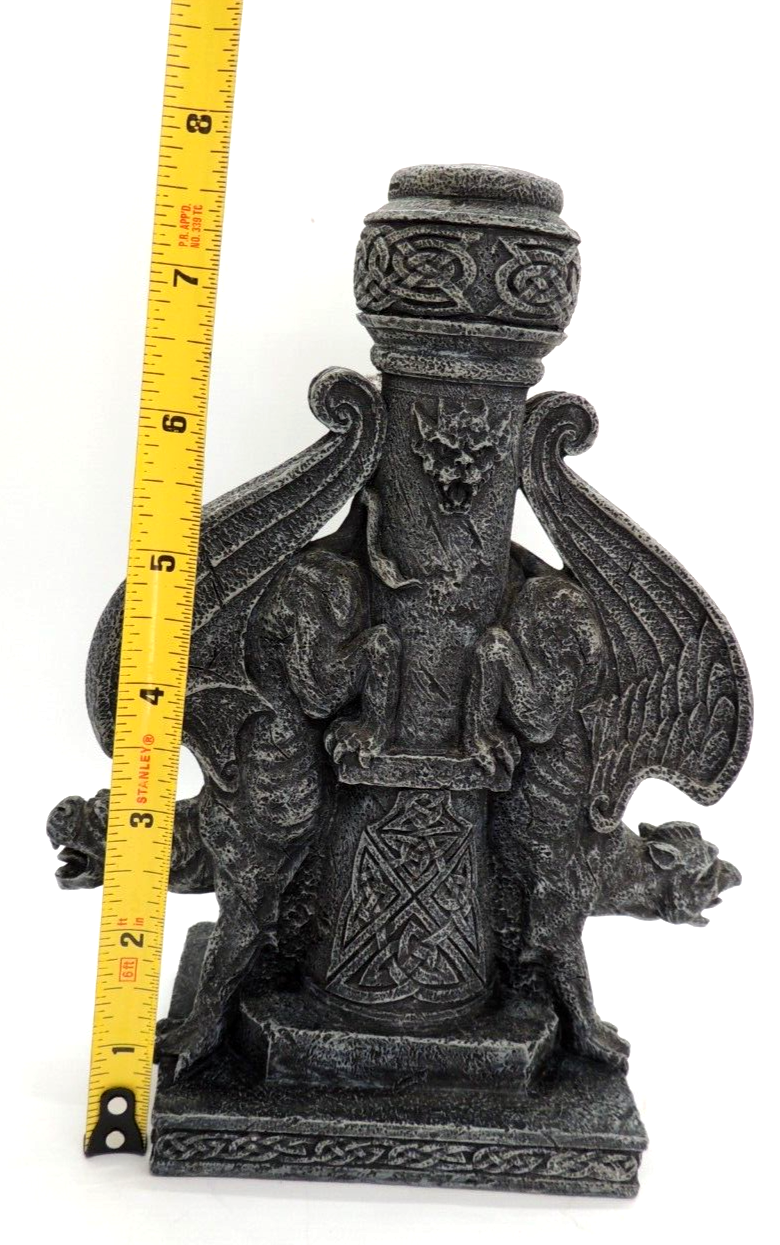 Pacific Giftware Gargoyle Candle Holder Growling Double Gargoyle Statue ...