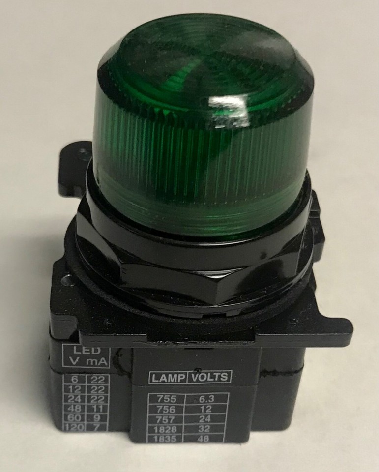 EATON E34FB197LGP2A 120 VAC Green LENS LED E34 Indicating Pilot Light ...