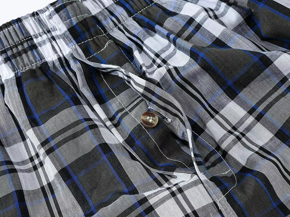 12, 6, 3 Men Plaid Boxer Shorts Underwear Trunk Checker Poly Cotton ...