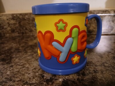 Name: KYLE, NEW Personalized Kids Childs Mug Cup Plastic 10oz. 3D John ...