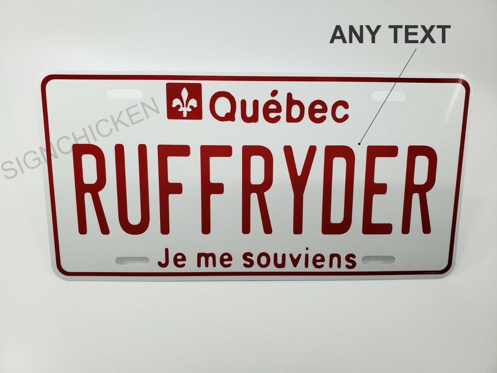 QUEBEC LICENSE PLATE / customizable / Canadian / Canada / auto - RED ...