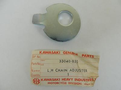 33040-035 NOS Kawasaki Left Hand Chain Adjuster 1970 MB1 MB1A Y465L | eBay