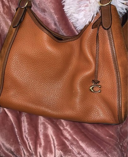 Coach Bella Medium Leather Shoulder Bag Denim Blue, New. | eBay