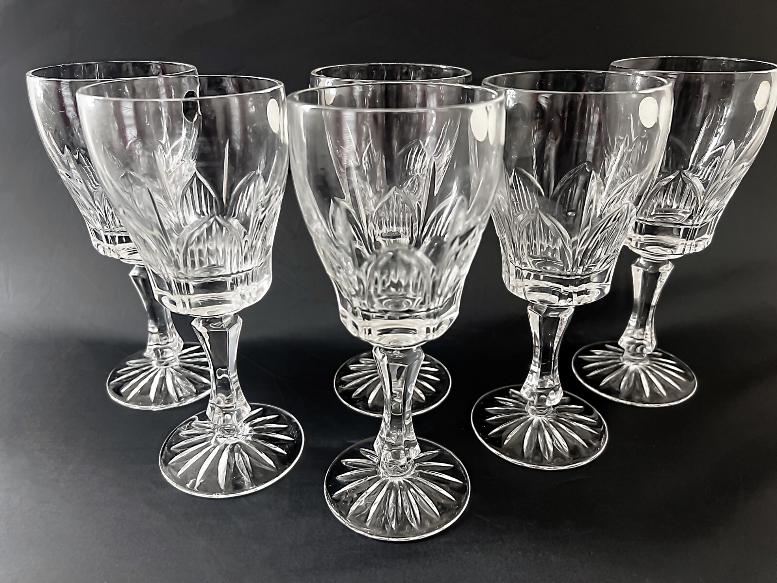 Rare Set of 6 Vintage Russian Crystal Wine Glassware - Hand Carved ...