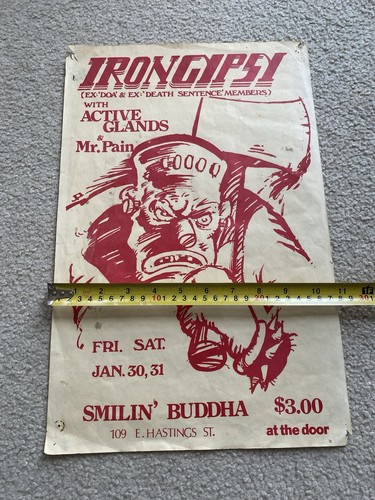 IRON GYPSY RARE Original Poster Flyer HEAVY METAL Canada Canadian L@@k ...