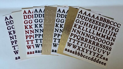 Creative Memories LARGE ABC/123 CLASSIC Sticker BROWN, WHITE, PLUM GOLD ...