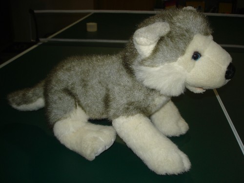 Build A Bear Blue Eyed Siberian Husky Wolf Gray White Plush 15 inches ...
