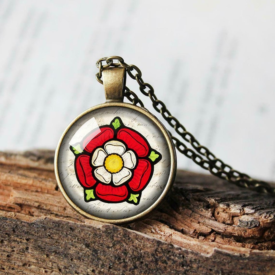 Tudor Rose Flower Necklace, Tudor Rose Pendant, Henry Tudor Rose | eBay