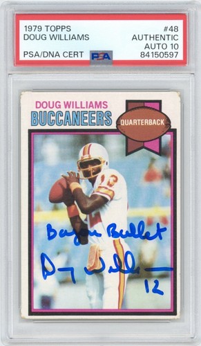 Doug Williams 1979 Topps Autographed Rookie Signed #48 Bayou Bullet ...