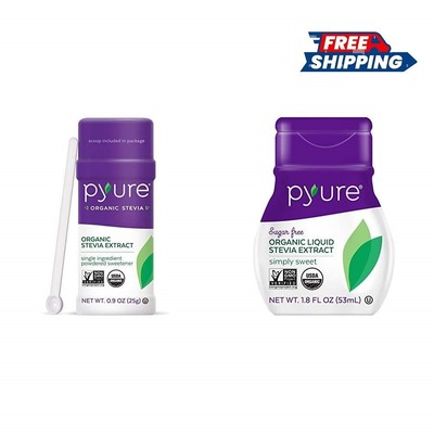 Pyure Organic Stevia Liquid Sweetener, Plant-Based Sugar -1.8 oz | eBay