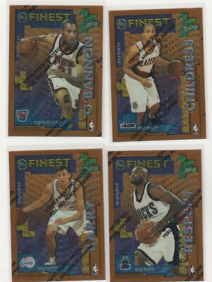 90'S INSERTS LOT (4) 1995-96 TOPPS FINEST ROOKIE / VETERAN DUAL RC 1:24 ...