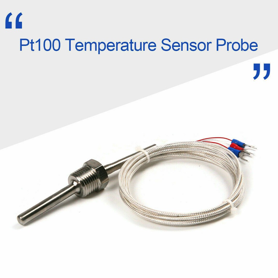 RTD Pt100 ohm Probe Sensor L 50mm PT NPT 1/2'' Thread with Insulation ...