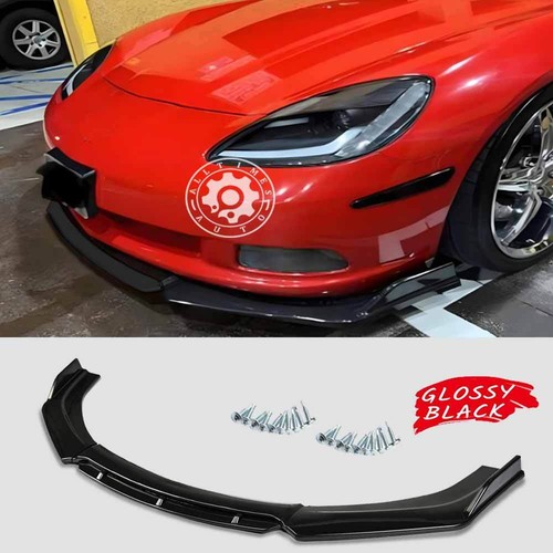 Glossy Panel Front Bumper Lip Splitter Spoiler Chin For Corvette C5 C6 ...