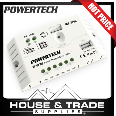PowerTech USB Solar Charge Controller 12/24V 20A MP3752 | eBay Australia