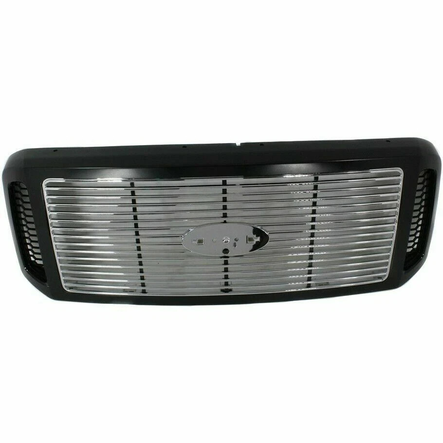Grille Assembly Primed Shell /Chrome Insert For 05-07 Ford F-250 Harley ...