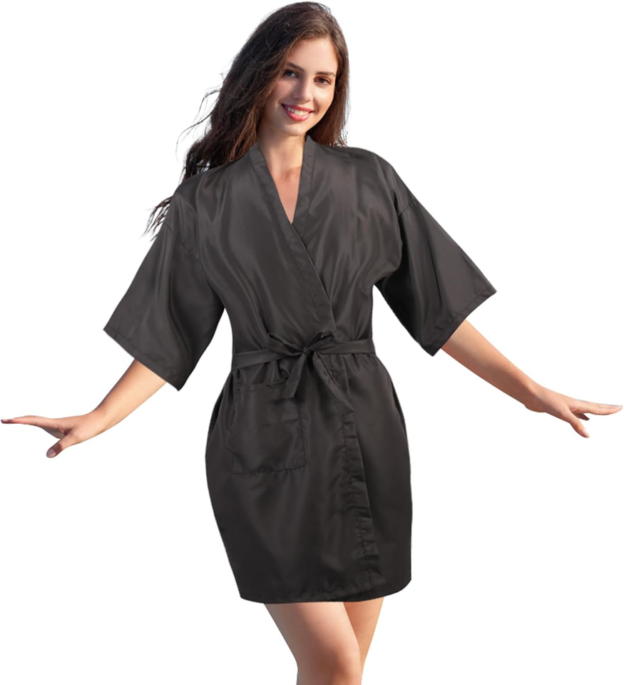 Salon Client Gown Robes Cape Hair Cutting Smock with Adjustable Tie for ...