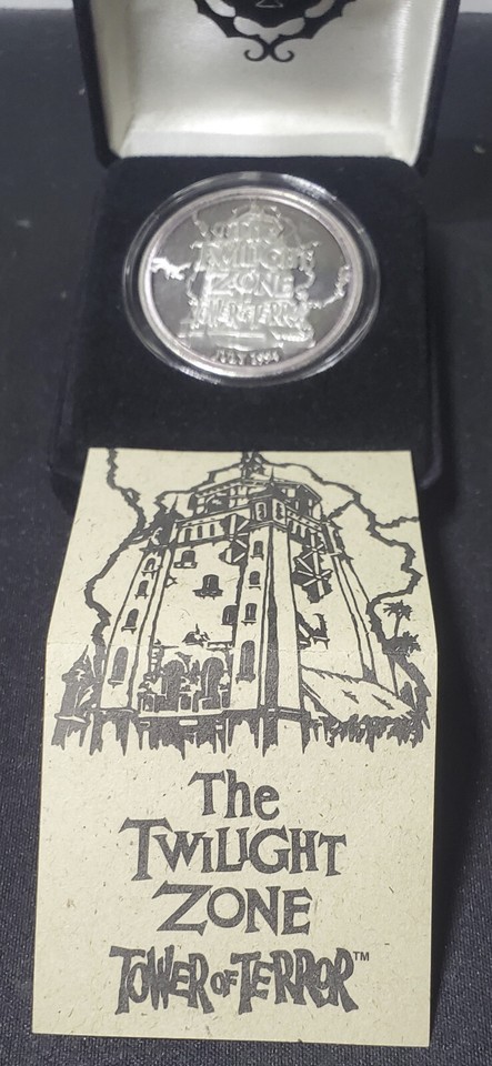 Disney Twilight Zone Tower Of Terror 1994 Opening 1oz .999 Silver Coin ...